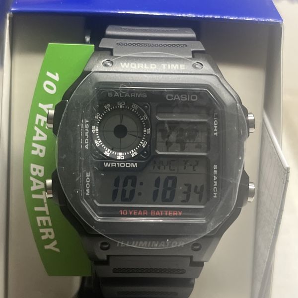 Casio AE1200WH 1AVCF World Time Watch Chronograph with Alarm ...