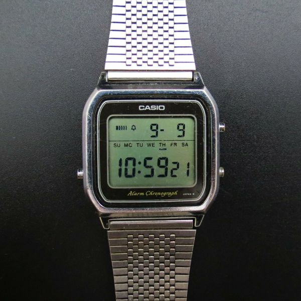 Scarce 1980s Vintage CASIO SA-70 Alarm Chronograph LCD Digital Watch ...