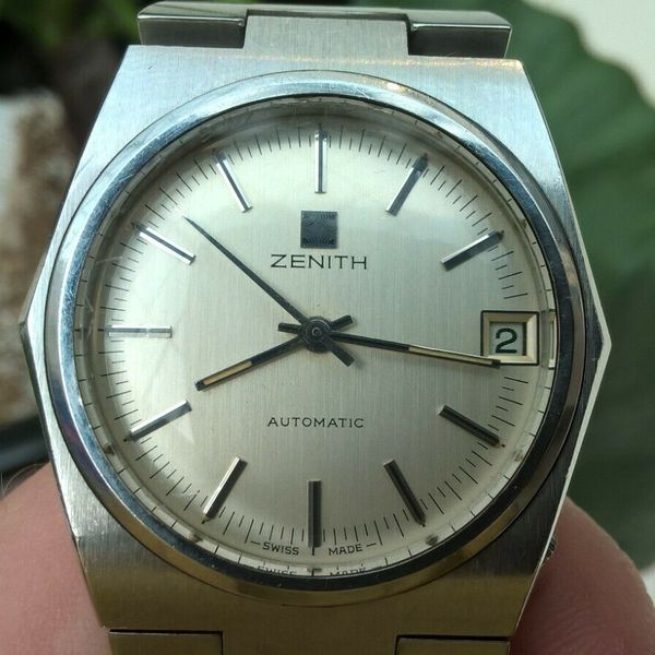 Zenith Surf Automatic 1970s 2572PC Hexagonal Stainless Steel Swiss ...