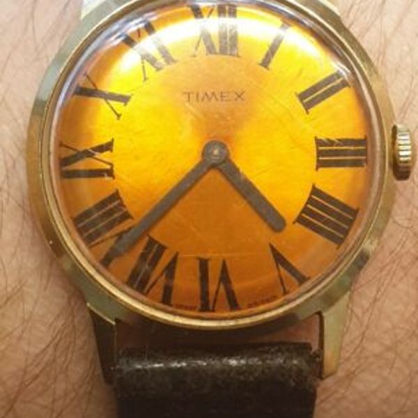TIMEX V-CONIC ESCAPEMENT VINTAGE GENTS WATCH WORKING. GREAT BRITAIN ...