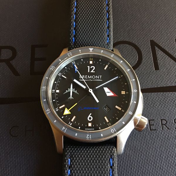 FS: Bremont Boeing Model 1 Ti-GMT 747 Community Special Edition...MINT ...