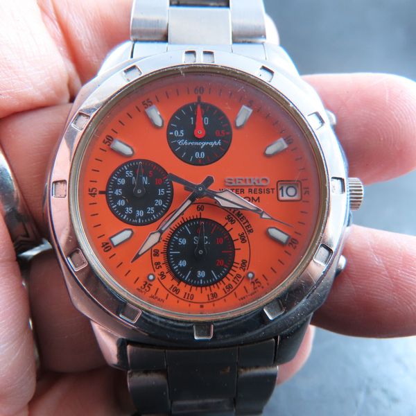 V657 Japan Seiko Chronograph 50M Quartz Men Watch | WatchCharts Marketplace