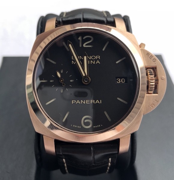 FS: PANERAI Luminor Marina PAM00393 1950 3 Days Automatic Brown Dial ...