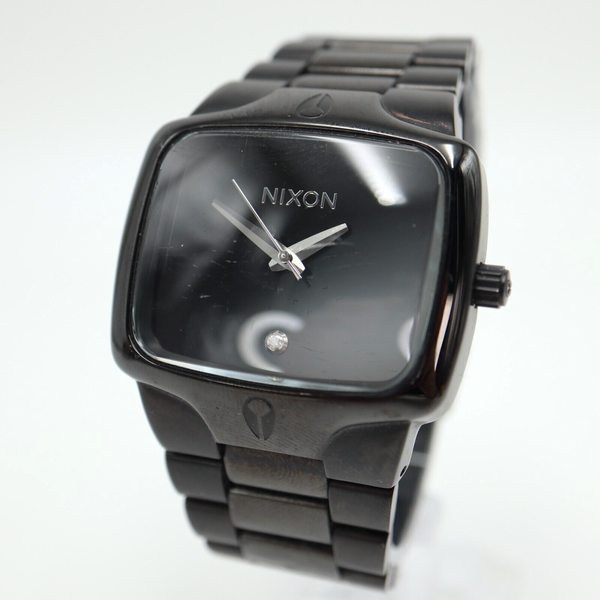 Men's Nixon The Player Yes, It's Real Watch 45mm Black Steel w New ...