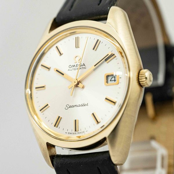 *NEAR MINT* Vintage OMEGA Seamaster Cal.565 Gold Automatic Silver Dial Mens 35mm | WatchCharts ...