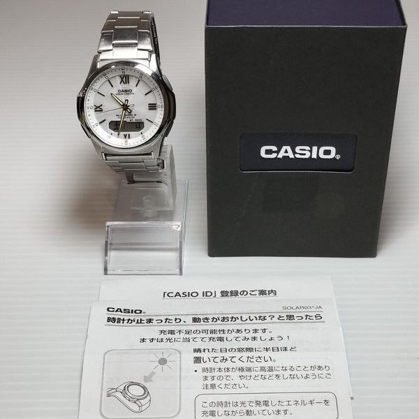 Casio Wave Ceptor Men's Solar MultiBand 6 43mm WVA-M630 White in box ...