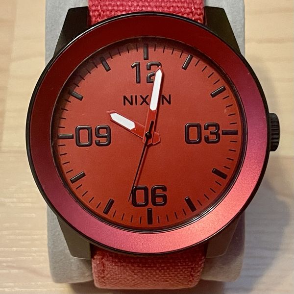 [WTS] Nixon The Corporal "Take Charge" All Red Ano Stainless Steel Men ...