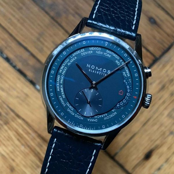FS: NOMOS Zurich GMT - 40mm - Blue Dial - Box/Papers/Straps ...