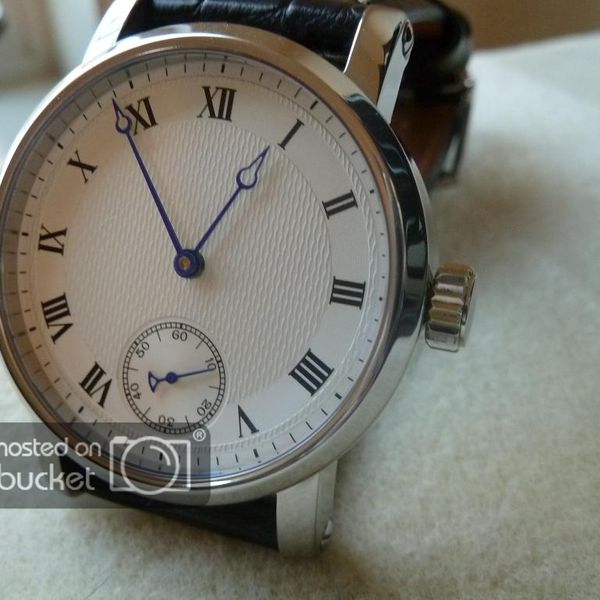Sold: Wilson Watch Works white guilloche dial, manual wind ...