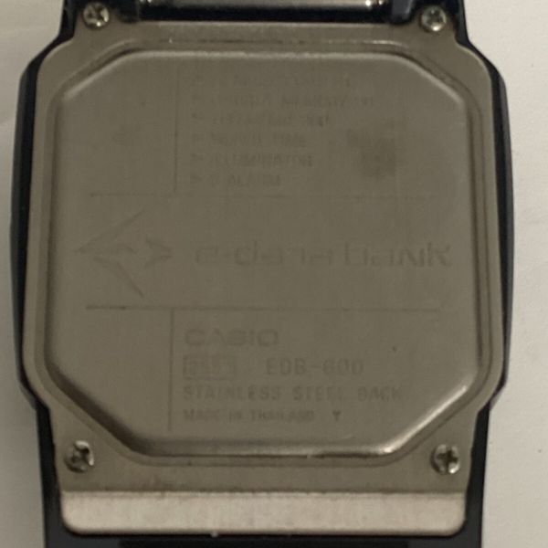 Vintage Digital Watch Casio e-data bank Memory needs battery EDB-600 ...