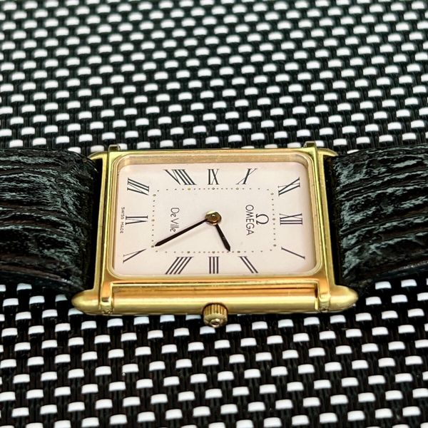 Omega De Ville Quartz cal.1455 Woman Watch White Dial 6 Jewels Vintage ...
