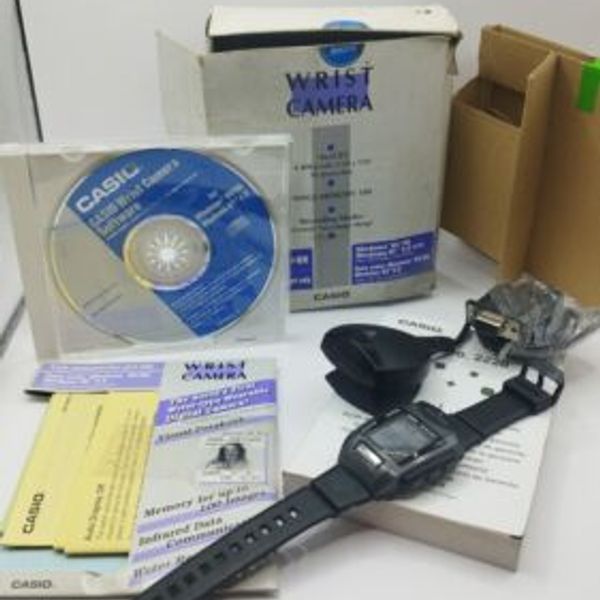 casio wqv-1s-1ur Camera Watch Vintage With Box And Manuals ...