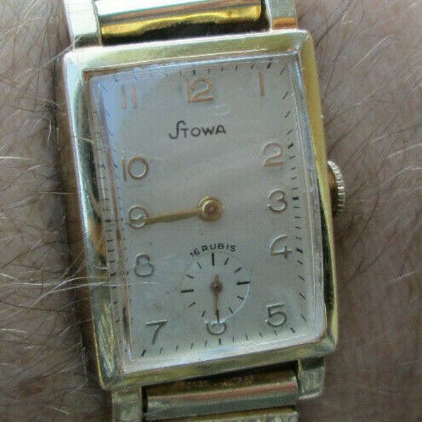 Vintage Stowa Tank Style Wristwatch Running Great! | WatchCharts ...