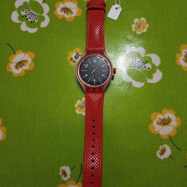 SWATCH IRONY XLITE YES 4001 GO JUMP UNISEX ANALOGUE RED WRISTWATCH ...