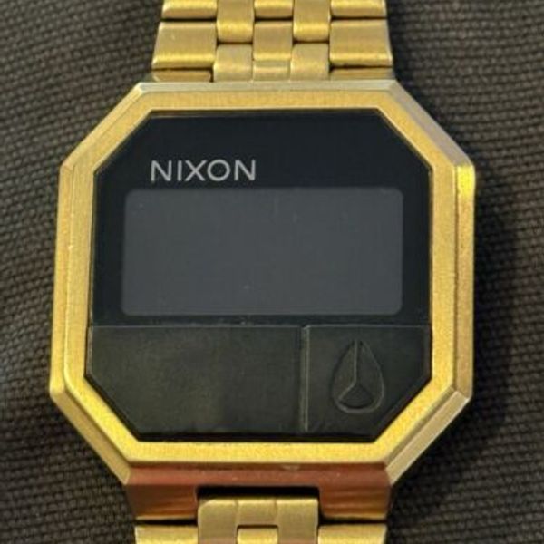 Nixon The Re-Run Digital Watch Gold | WatchCharts Marketplace