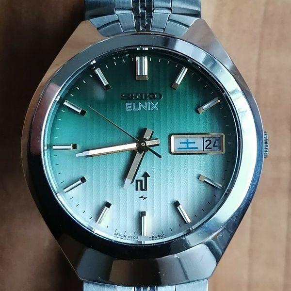 VINTAGE SEIKO ELNIX REF. 0703-8040 ELECTRIC MECHANICAL HIBEAT JAPAN MEN ...