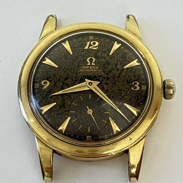 Omega Seamaster Tropical Dial 14k Gold Filled Automatic 34mm Watch RARE ...