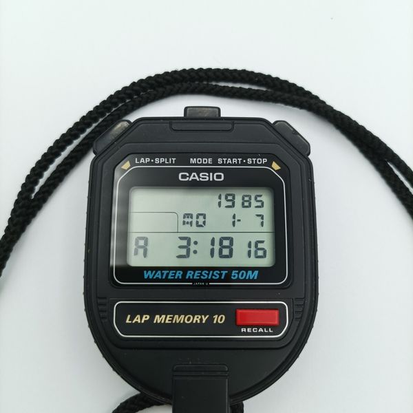 Casio Digital Stop Watch Chronometer HS-30W Working with new battery ...