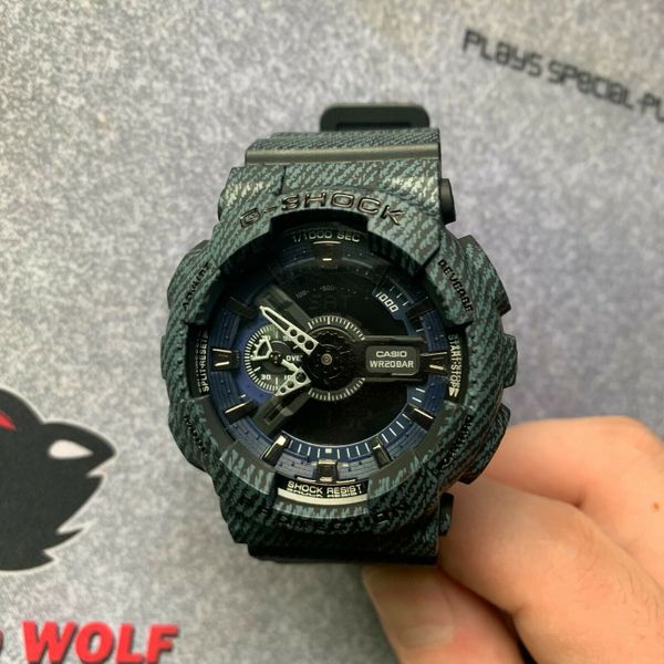 Casio G-Shock GA-110DC-1A Ana-Digi Quartz Watch Navy Blue Resin Band ...