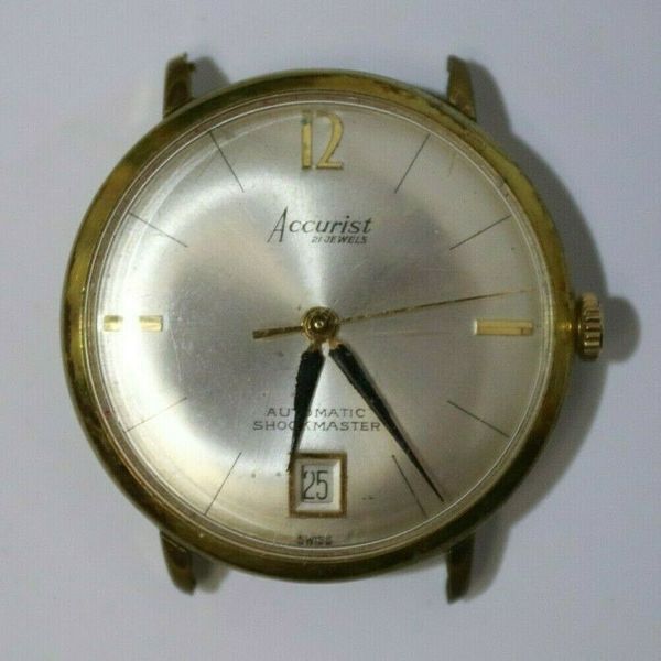 Men's Vintage ACCURIST 21 Jewels Automatic Shockmaster Swiss Kinetic ...