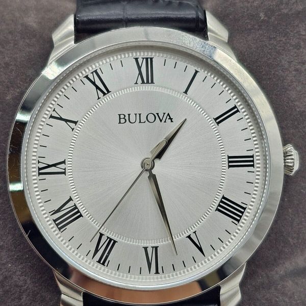 Bulova 96A133 Silver Men's Watch Bulova Classic 3-Hand Slim Quartz ...