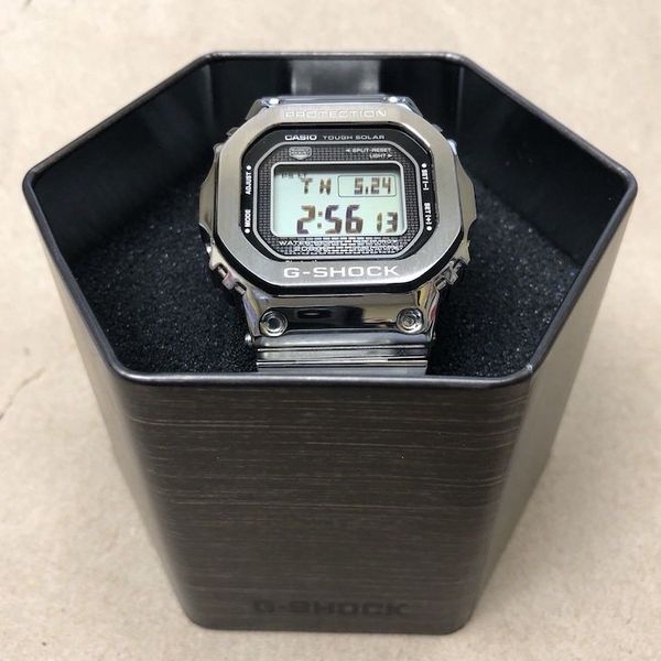 ((SOLD)) Casio G-Shock GMW-B5000 Silver 35th Anniversary Full Metal ...