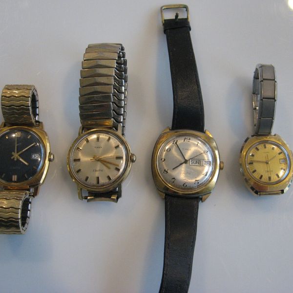 4 Vintage Timex Electric Watches for Parts or Restoration | WatchCharts ...