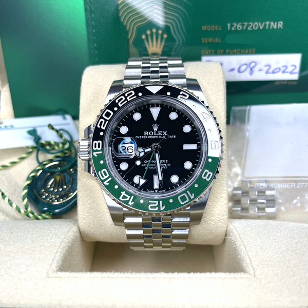 FSOT: MINT Rolex 126720 VTNR GMT Master II Sprite on Jubilee - Full Set ...