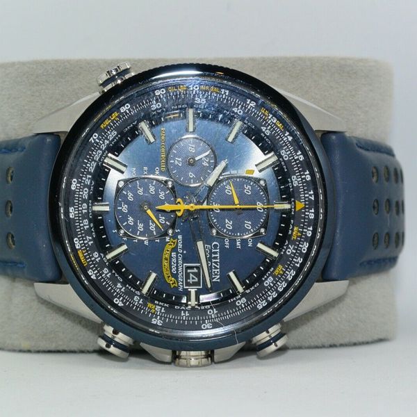 Citizen Eco-Drive World Chronograph A-T 43mm Wristwatch for Men - Blue ...