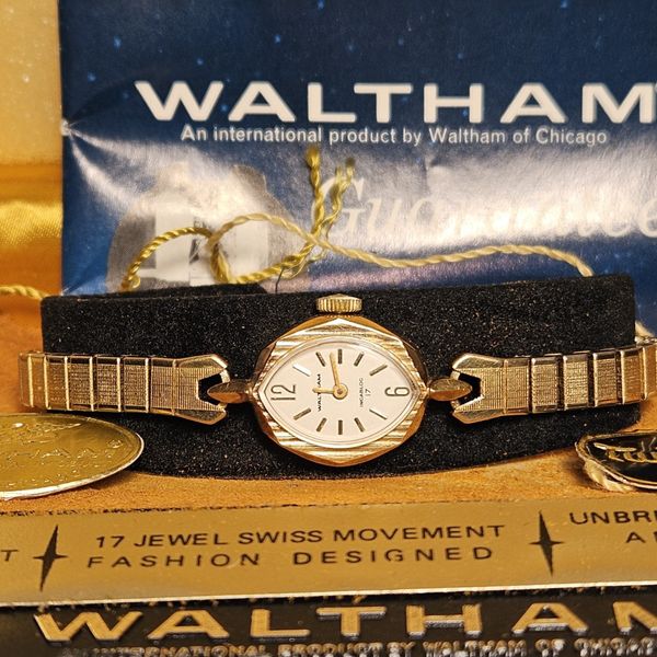 Vintage Waltham 17 Jewel Incabloc Swiss Made Wind Up Ladies Goldtone Watch | WatchCharts Marketplace