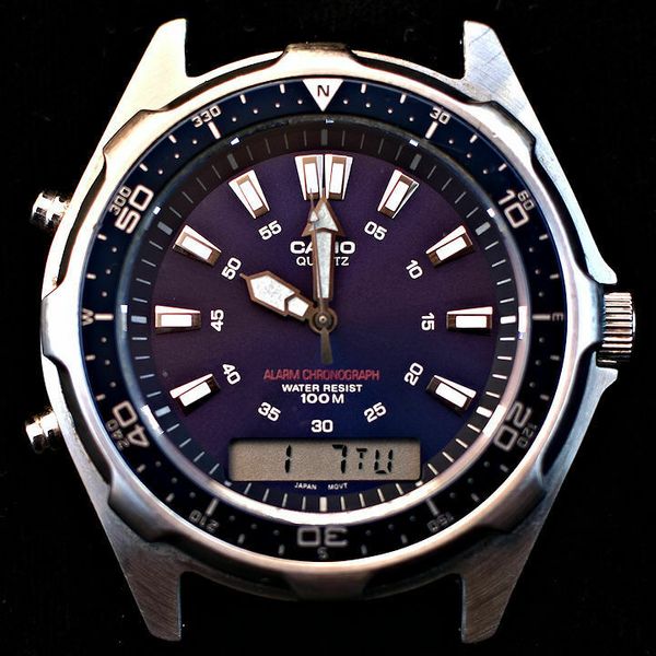 Vintage CASIO 2701 AMW-320R Men Analog Digital Alarm Chrono Watch Hours~New Batt | WatchCharts ...