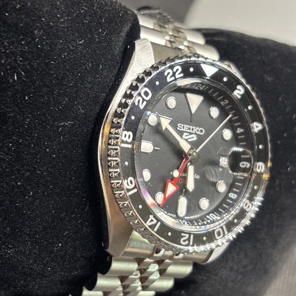 Seiko 5 Sports GMT SSK001 Black Dial Stainless Steel Automatic SSK001K1 ...
