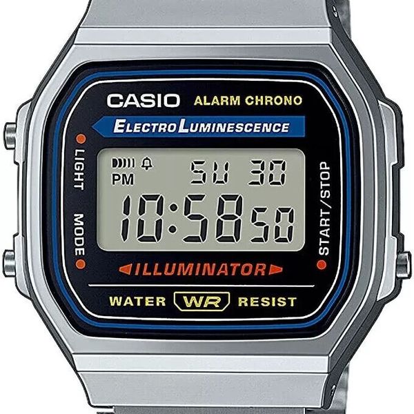 Casio Men's Watch Classic Digital Dial Stainless Steel Bracelet A168W-1 | WatchCharts Marketplace
