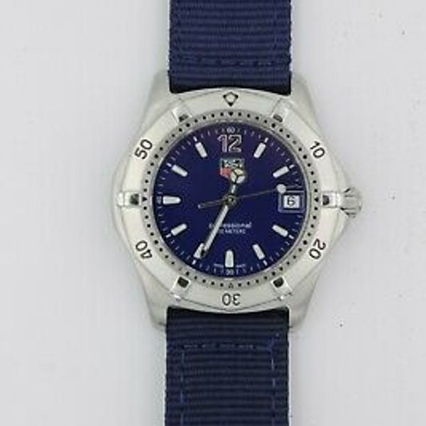 Tag Heuer 2000 Series Classic Professional WK1113 Watch Mens Blue NATO Strap | WatchCharts