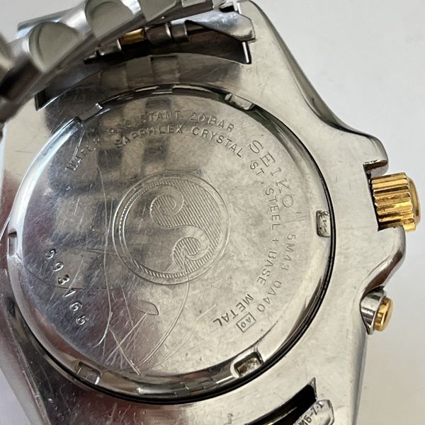 Vintage* SEIKO KINETIC SPORTS 200 Automatic 5M43A 20 BAR Two-Tone Men's ...