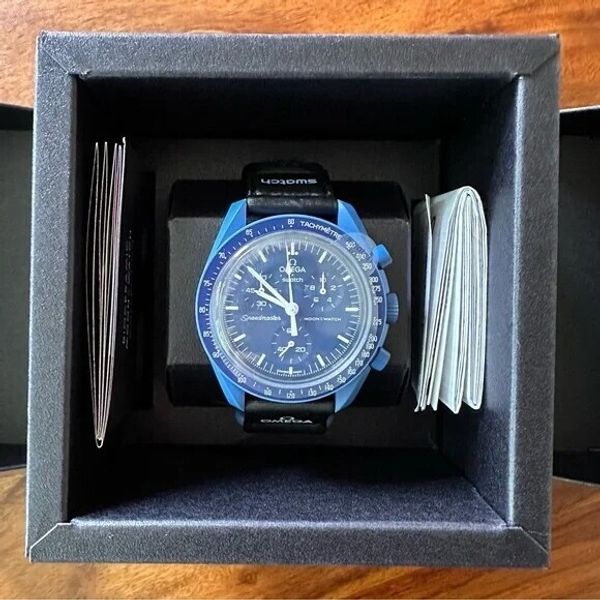 New Swatch x Omega Bioceramic Moonswatch Mission To Neptune Watch ...