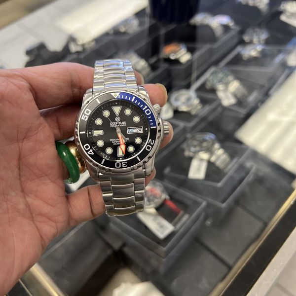 Deep Blue Pro Sea Diver 1k 1000m Automatic Black Dial Dive Watchð (BNS ...