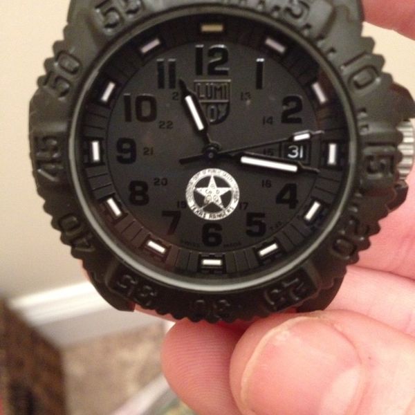 F/S: Rare Luminox Blackout Texas Rangers Police Dial Divers Watch ...