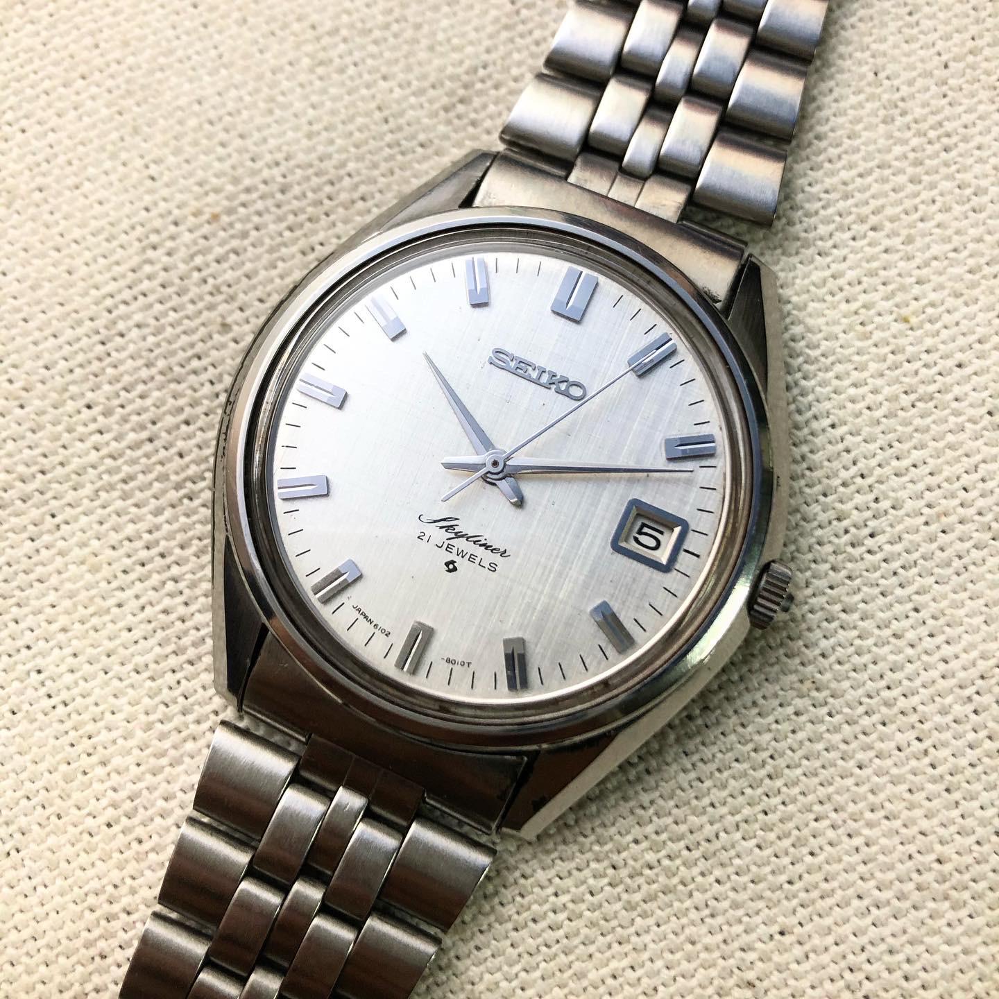 [WTS] Seiko Skyliner 6102-8000 Linen Dial Handwind Movement | WatchCharts