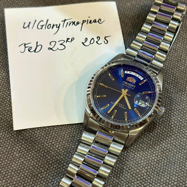 [WTS] Orient President 1st Gen Day Date | Blue Dial & Fluted Bezel ...