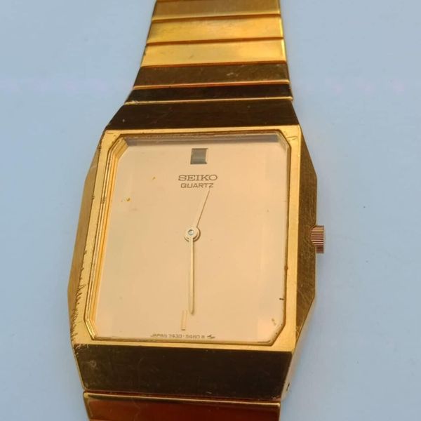Vintage Seiko 7430-5290 Gold Tone All Original Quartz Watch ...