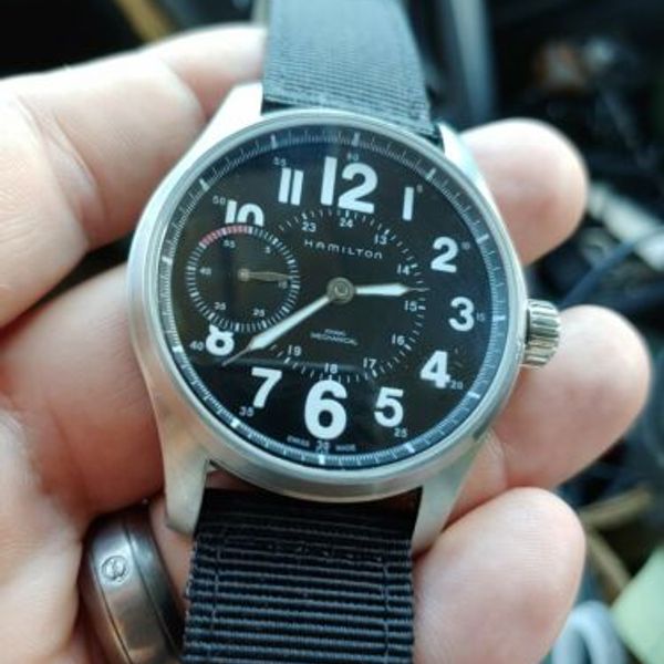 Serviced Hamilton Khaki Field Officer Mens 44mm Mechanical ETA 6497 ...