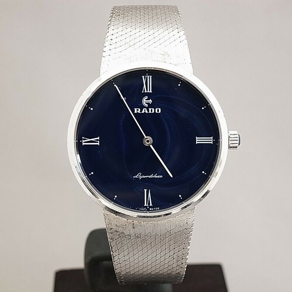RADO Lepordeluxe Sterling Silver 925 Hand Winding Men's Watch Cal.505 ...