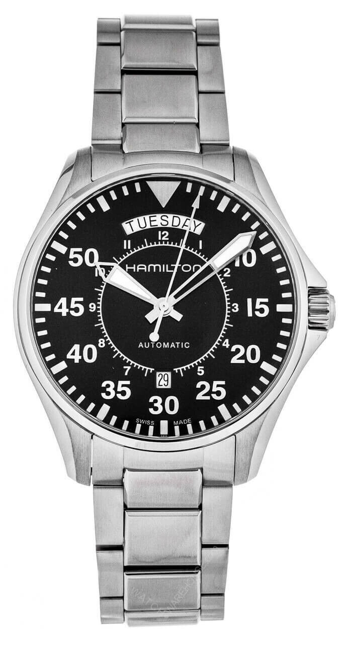 Hamilton Khaki Pilot Aviation Day Date Auto (H64615135) Market Price | WatchCharts