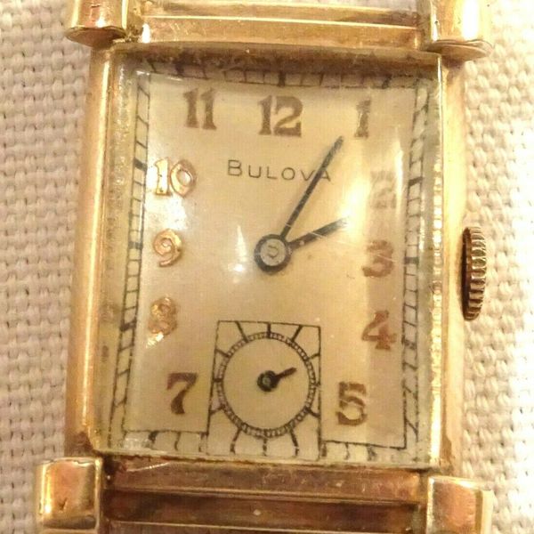 Antique Wrist Watch Bulova 7AK 21J Runs Serviced Gold Filled ...