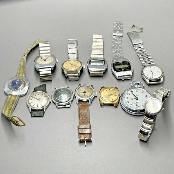JOB LOT VINTAGE MECHANICAL & QUARTZ WATCHES INCLUDING SEIKO, SMITHS ETC ...