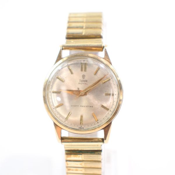 9ct Gold Head Tudor Royal Hand Wind Watch Mechanical SPARES/REPAIRS ...