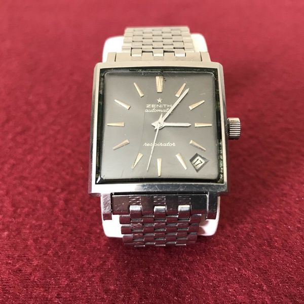 Vintage Zenith Respirator Automatic Steel Watch, Original Zenith Steel ...