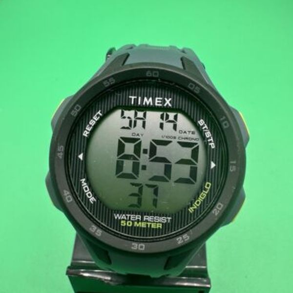 Timex Chrono Sport Running Watch Indiglo WR50m Digital Wristwatch/New ...