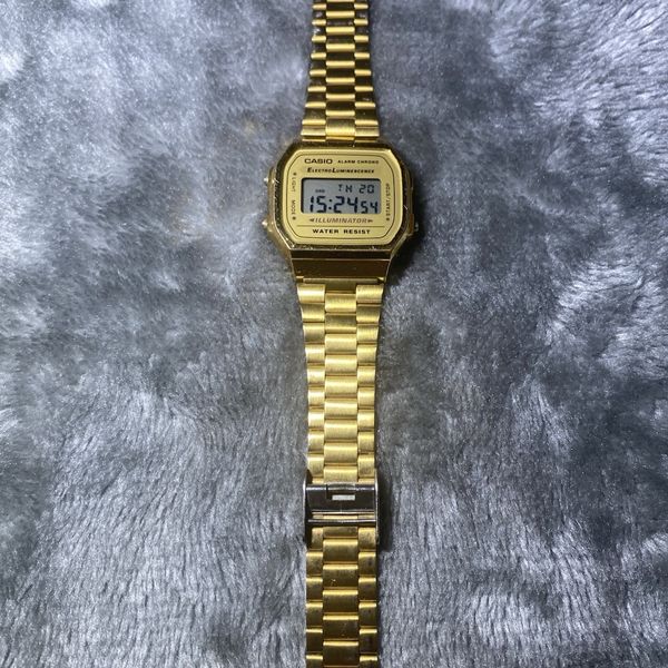 Casio A168 Gold Vintage Digital Stainless Steel Watch | WatchCharts ...